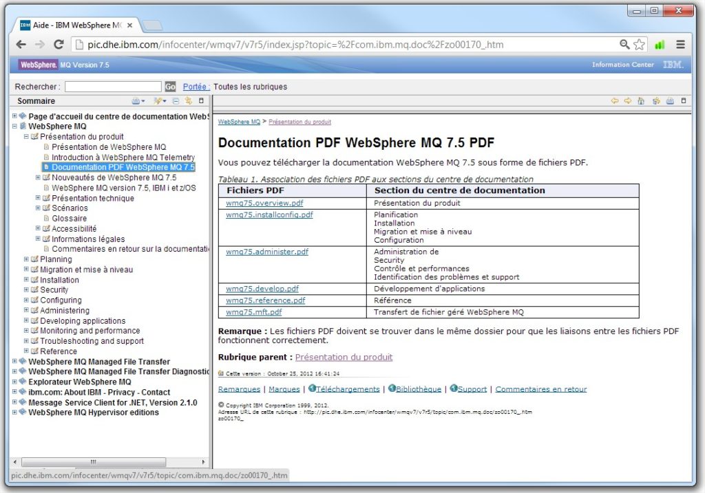 WMQ : La documentation PDF est de retour ! – Demey Consulting